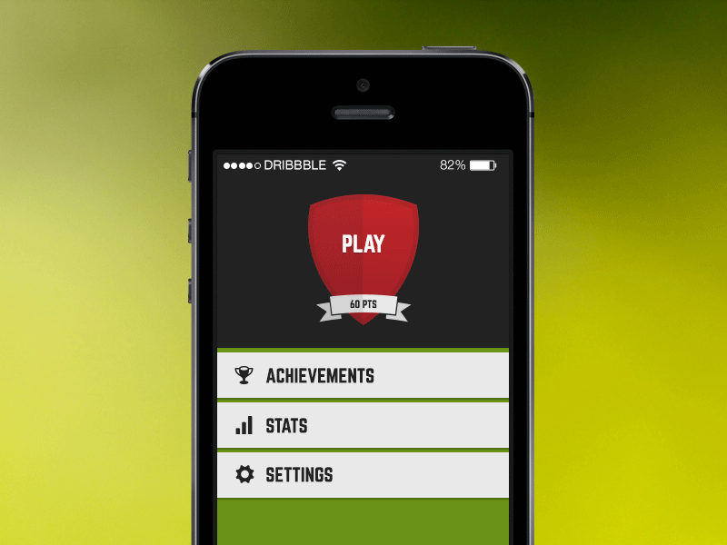iPhone app menu screen by Martin Burdon on Dribbble