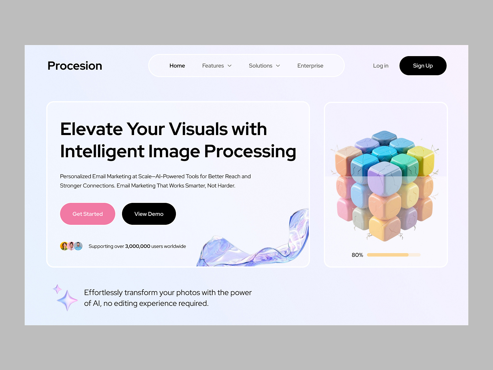 AI-powered image processing website UI design by Sazidur Rahman on Dribbble
