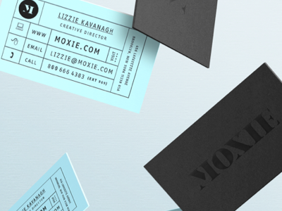 Moxie - Business cards by Lizzie Kavanagh on Dribbble
