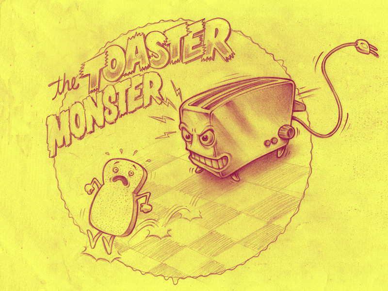Toaster Monster Sketch by Malo Thubert on Dribbble
