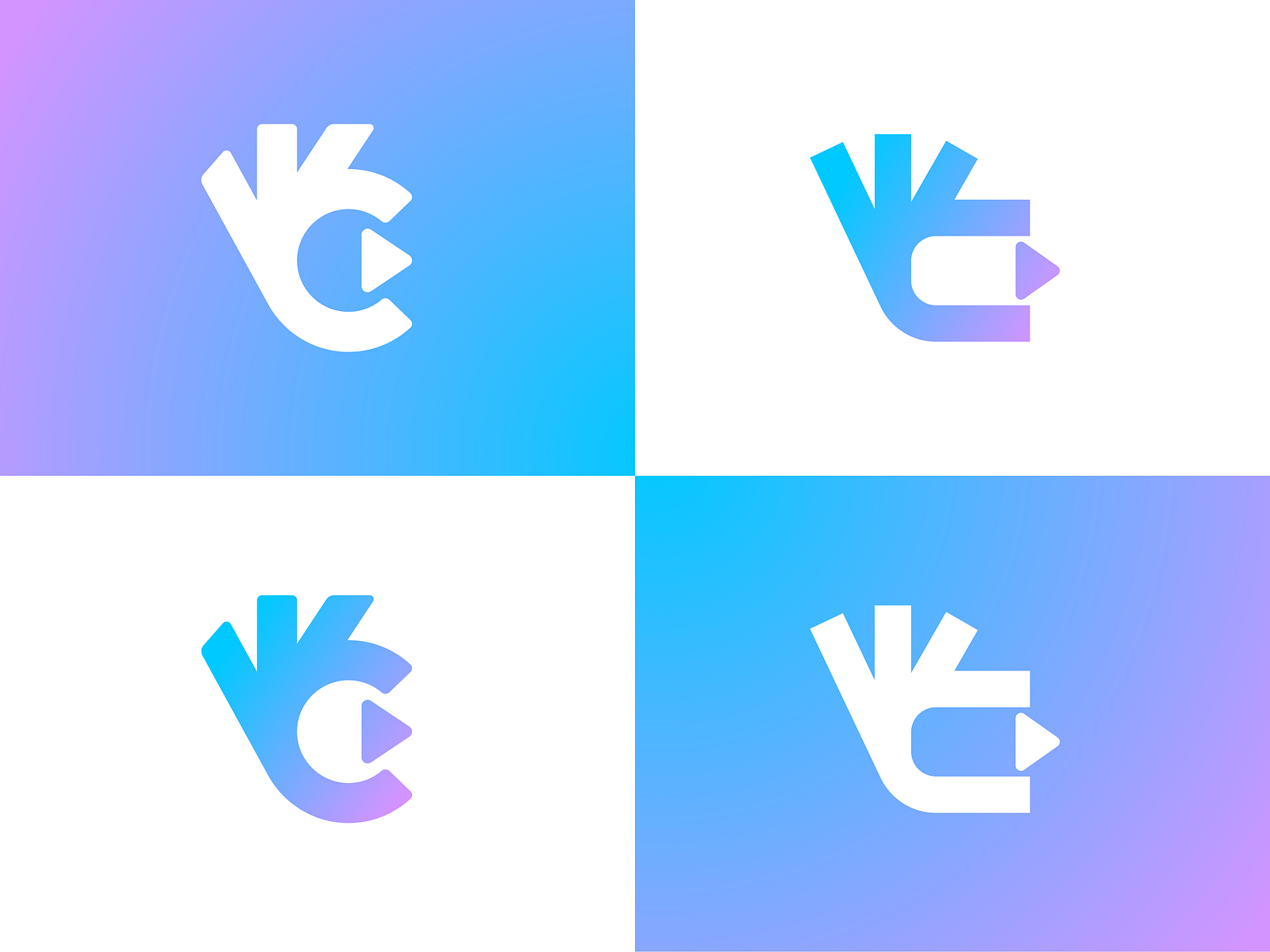 Hand and play logo by Andrii Kovalchuk 🇺🇦 Brand designer on Dribbble