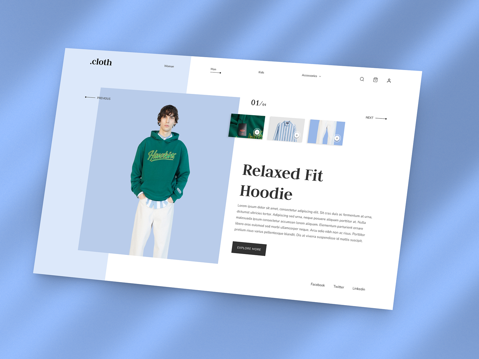 .cloth- Clothing Store Web UI by Mahamudur Rahman on Dribbble