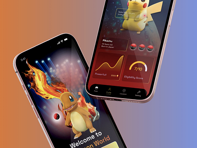 Pokemon Gaming Mobile App by Simona Meleca on Dribbble