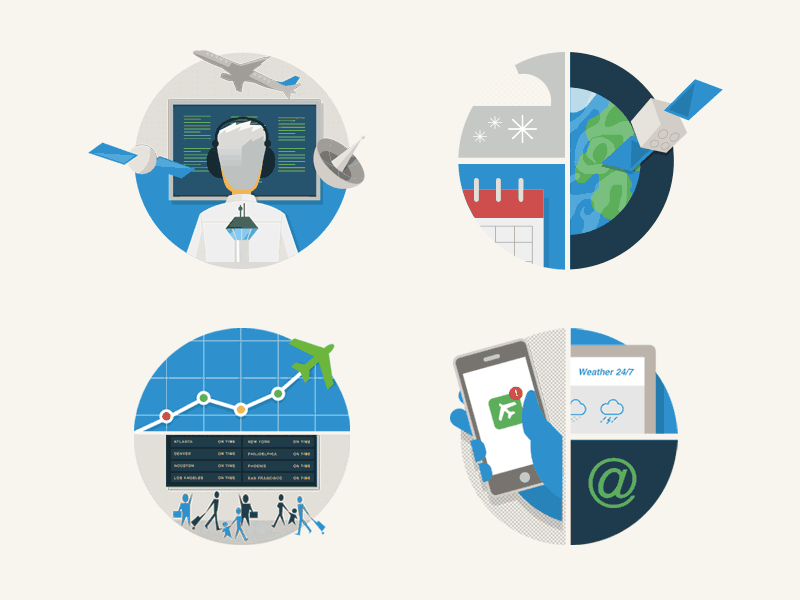 Air Traffic Icons by Brian Athey on Dribbble
