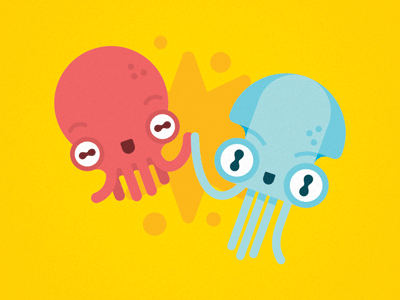 Squid & Octo by Skinny Ships on Dribbble