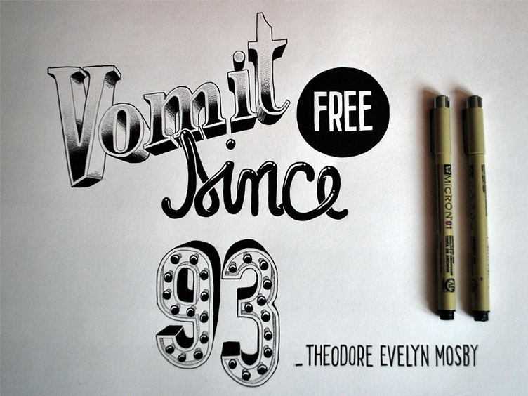 Vomit free since 93 by Senor Octopus on Dribbble