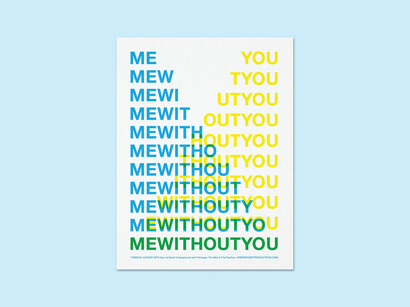 Me Without You Poster by Micah Max on Dribbble