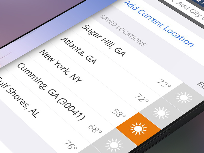 The Weather Channel iOS App by Scott Cook on Dribbble