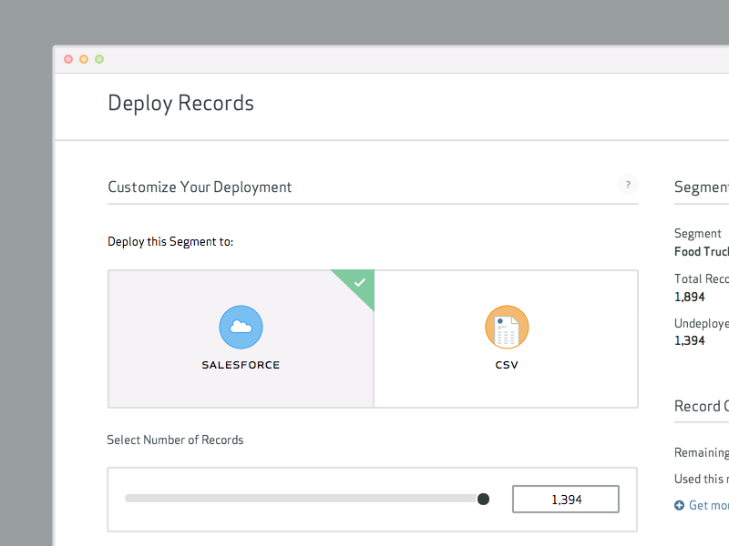 Deployment Page by Stuart Griffiths for Radius on Dribbble