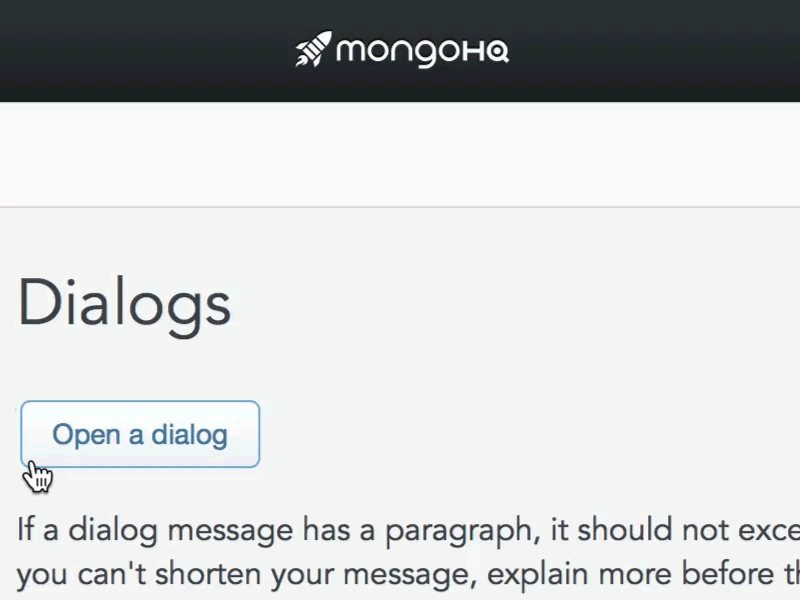 Modal Dialog Animation by Brandon Mathis on Dribbble