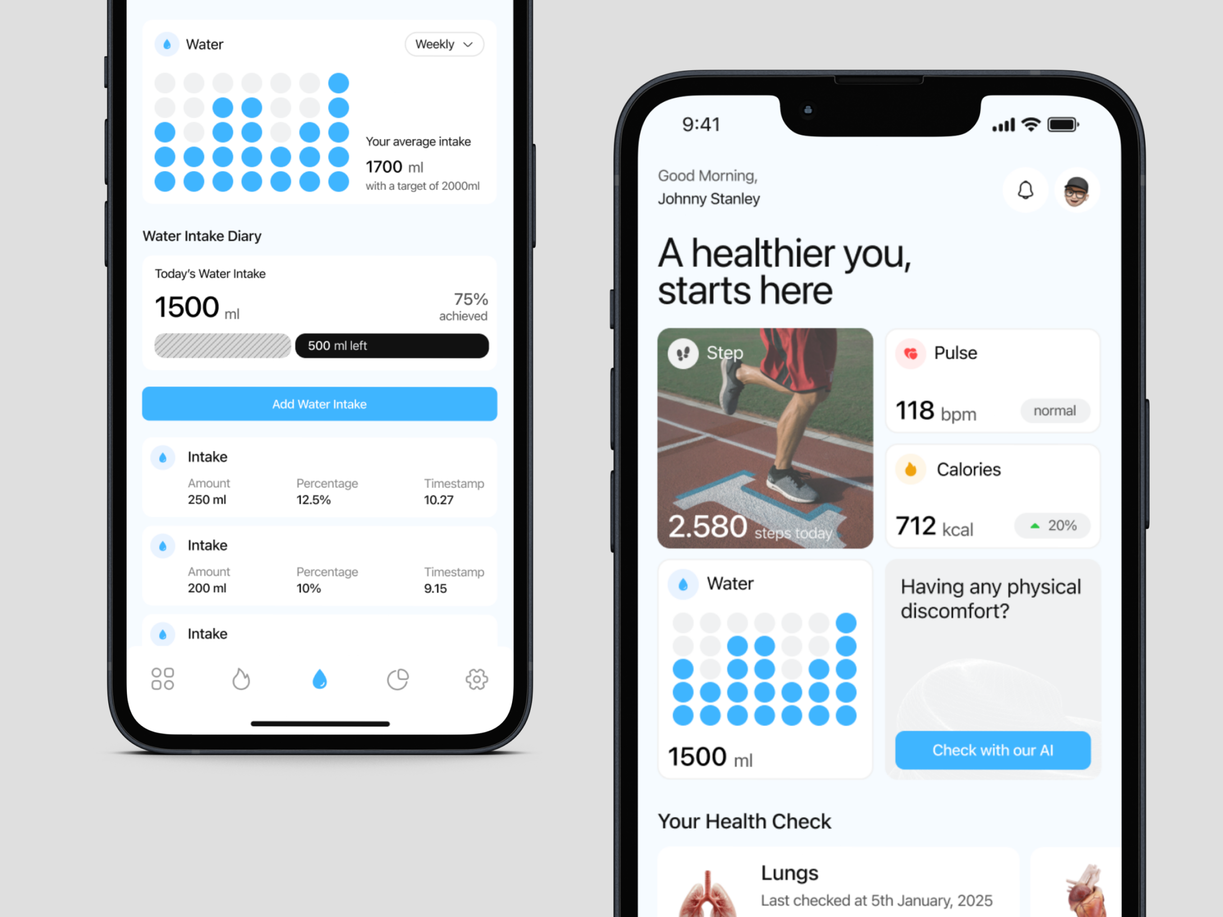 FitHealth - Health Tracker Mobile App by Oktavira Revi for Hatypo ...