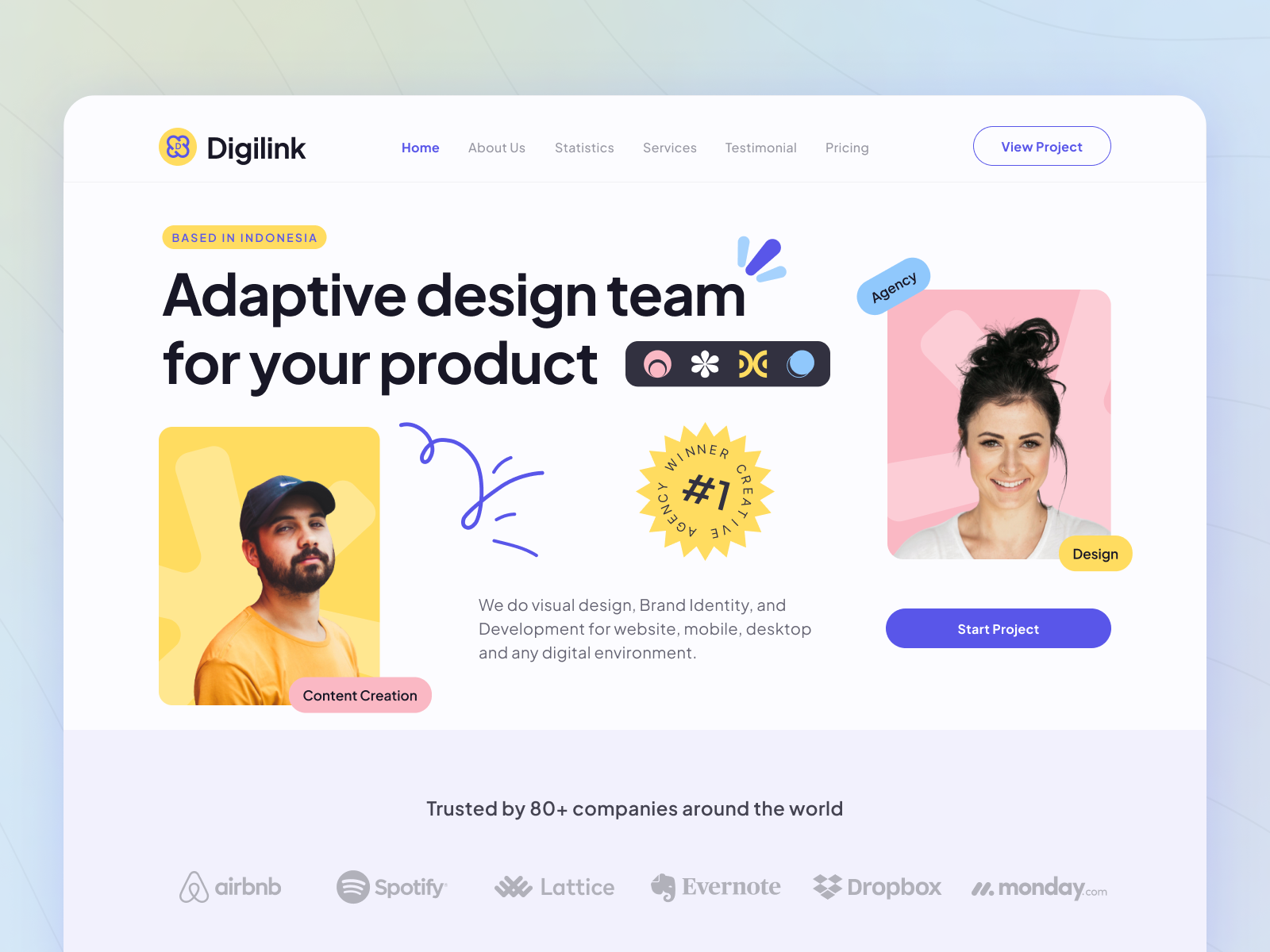 Digilink - Digital Agency Landing Page - Mockup Version by Alfian ...