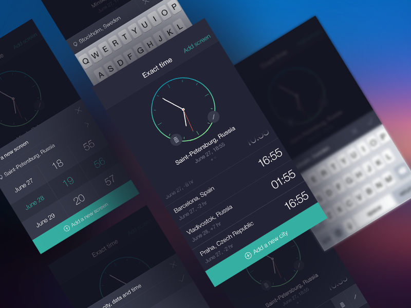 Exact Time App by Ivan Uvarov on Dribbble