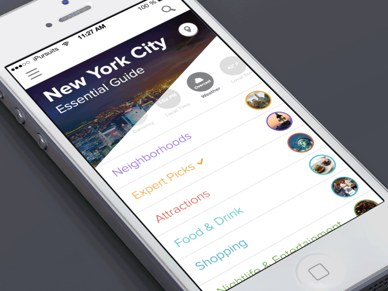 Sliding Navigation Bar by Julie McConnell for Digital Products on Dribbble