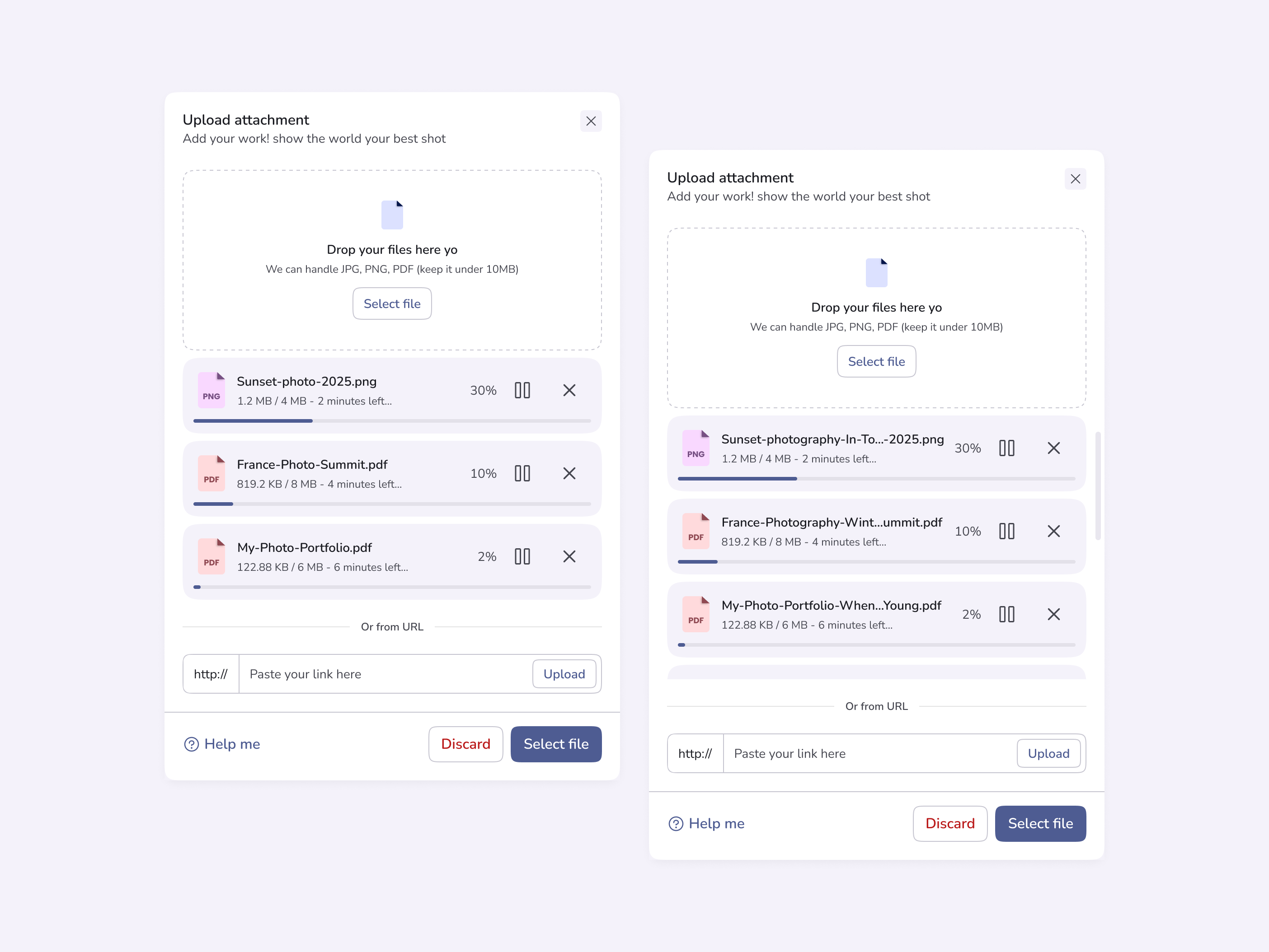File Upload Modal: Upload your best shot by Elbama Giofandra on Dribbble
