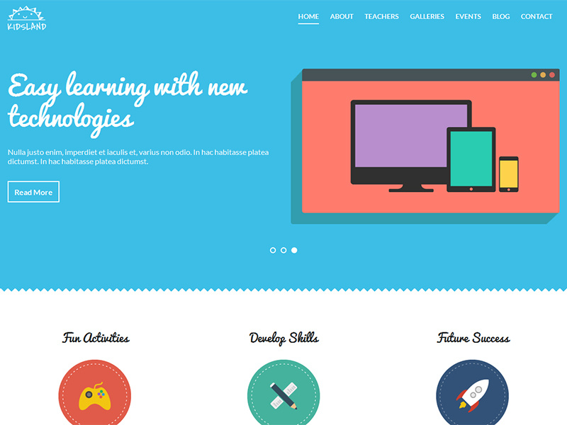 KidsLand Educational Html5 Template by CodeGrape on Dribbble