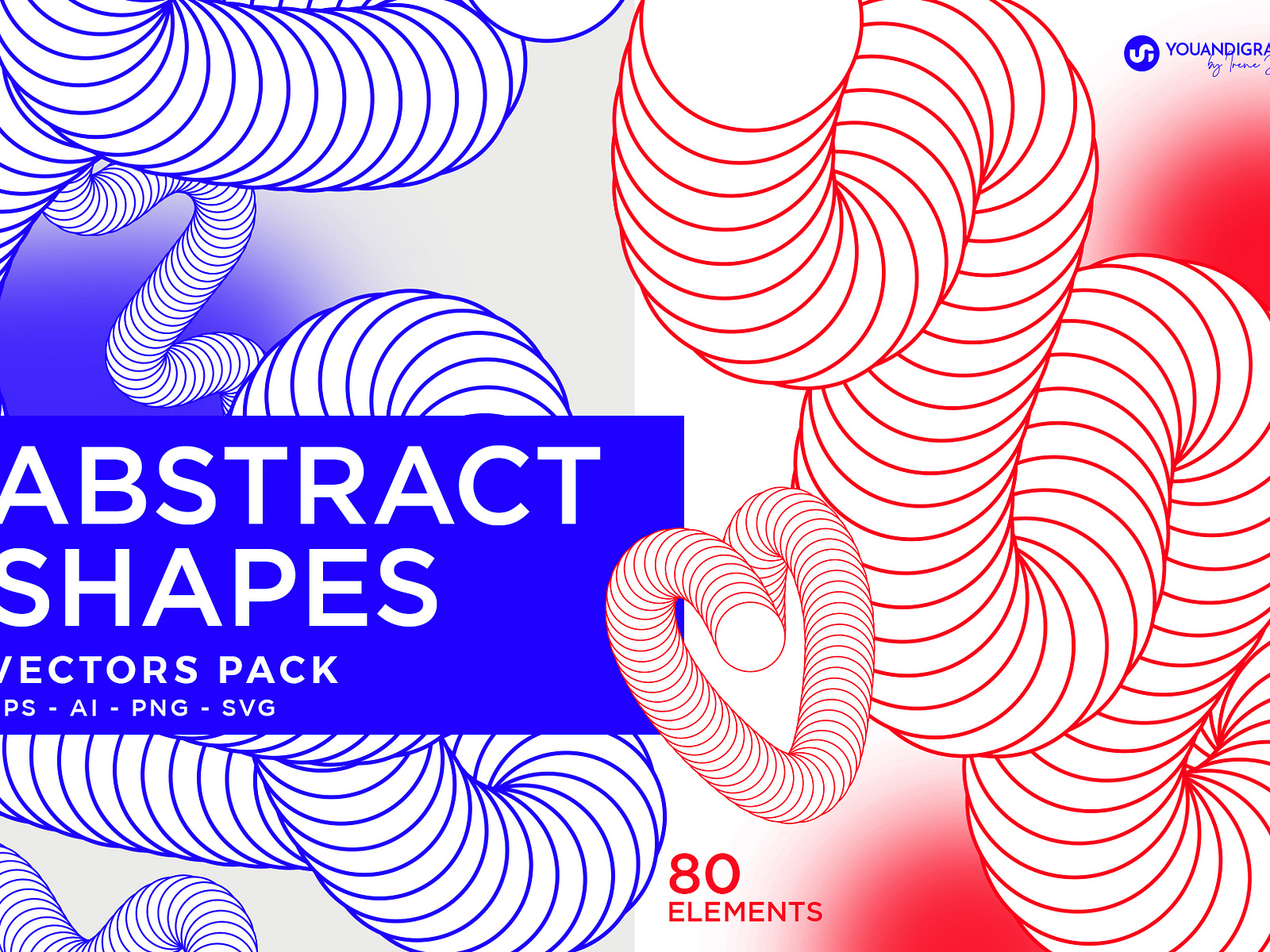 Abstract Shapes Vectors Pack by Irene Demetri on Dribbble