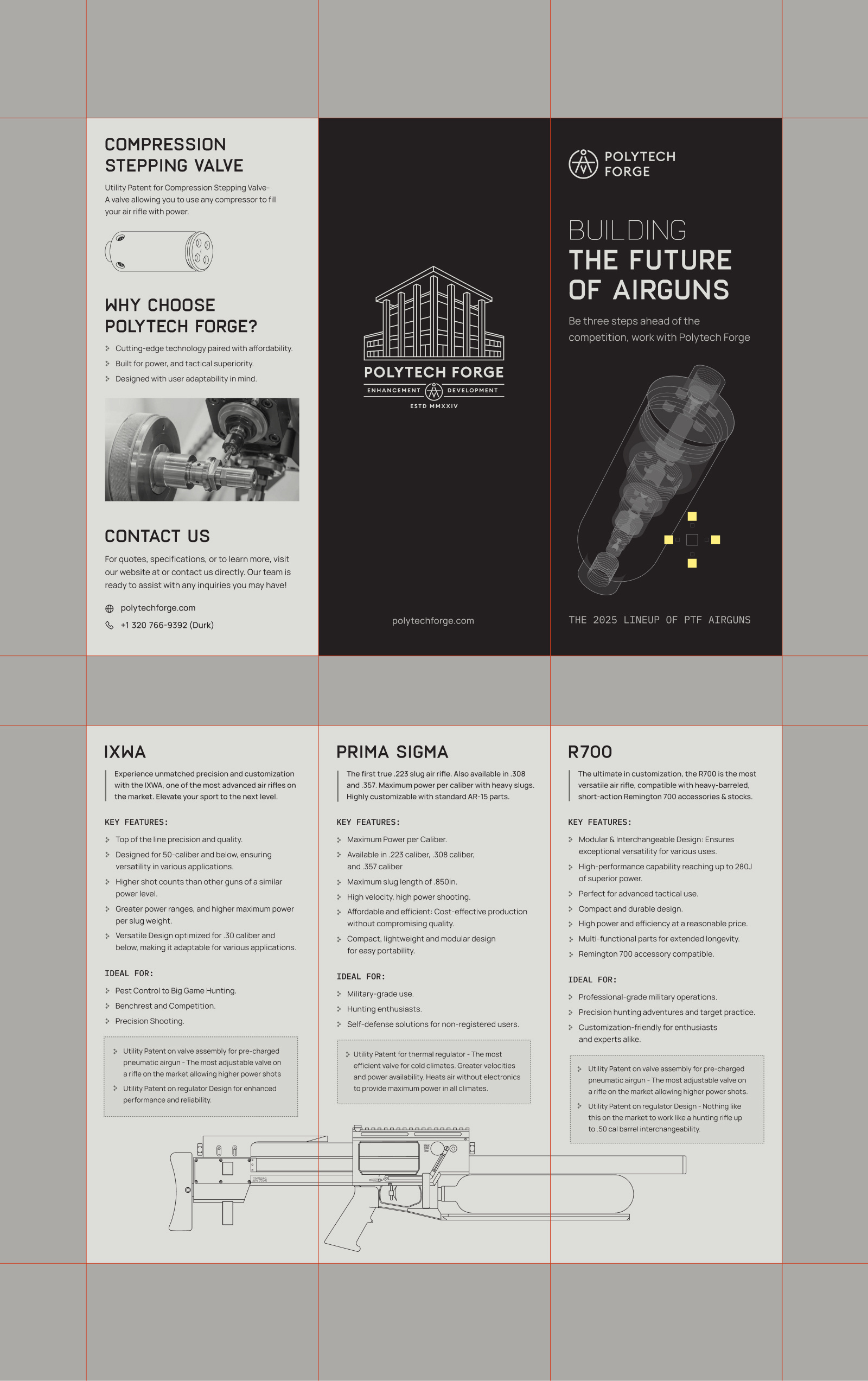 Tri Fold Flyers Polytech Forge by Benjamin Oberemok for Unfold on Dribbble