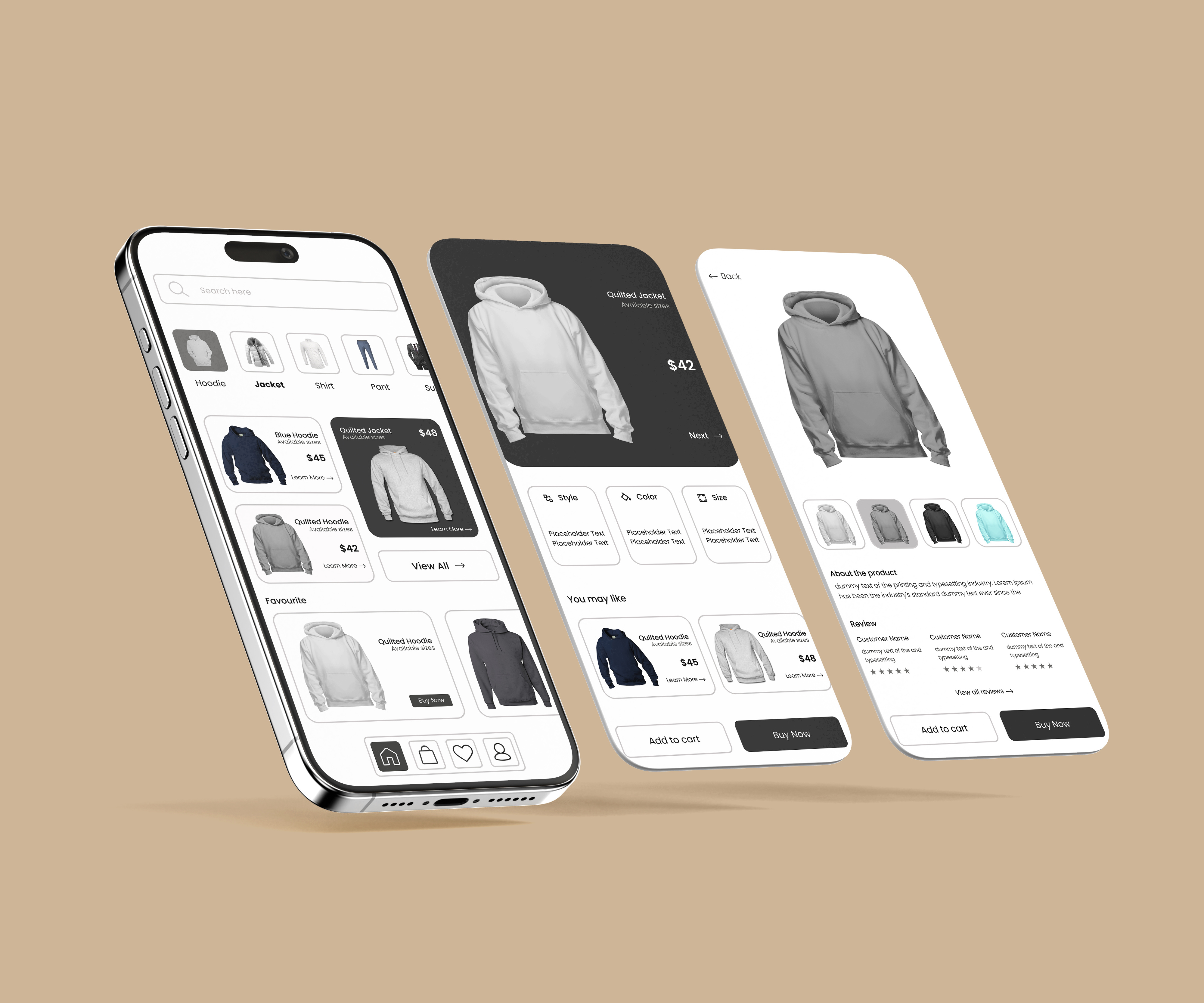 E-Commerce mobile app UI design with 3D mockup by Gias Uddinn on Dribbble
