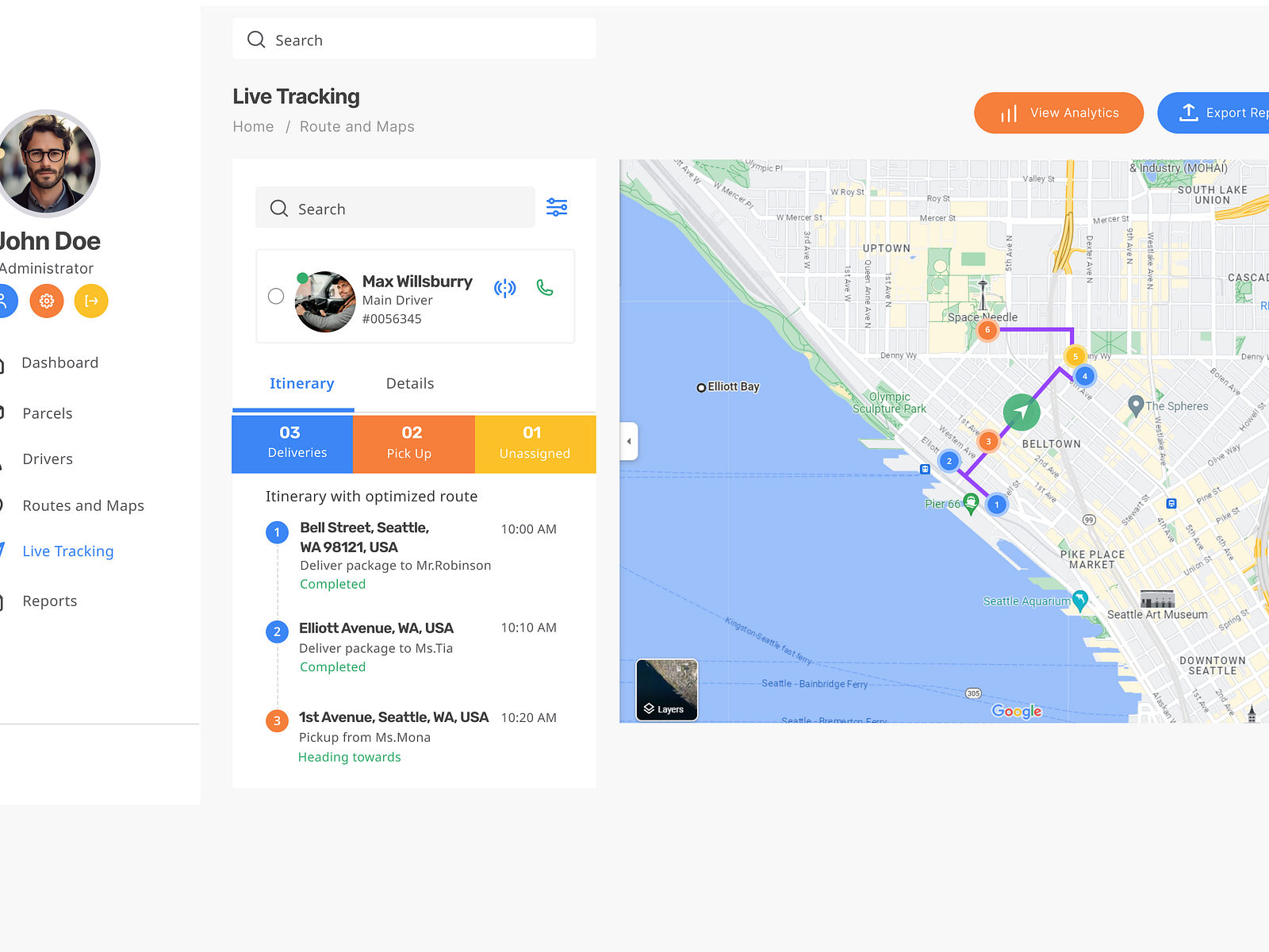 OptiRoute by Prajakta Owal on Dribbble