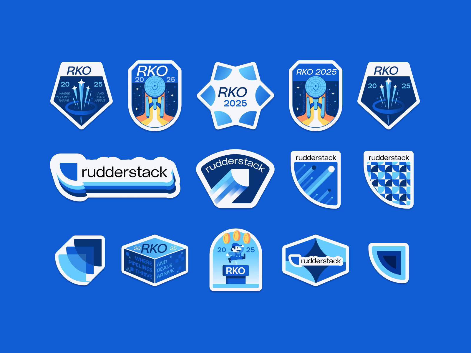 RudderStack: Set of Brand Stickers by Caviar on Dribbble