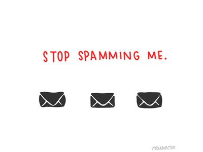 GIF: Stop Spamming Me by Cindy Suen on Dribbble