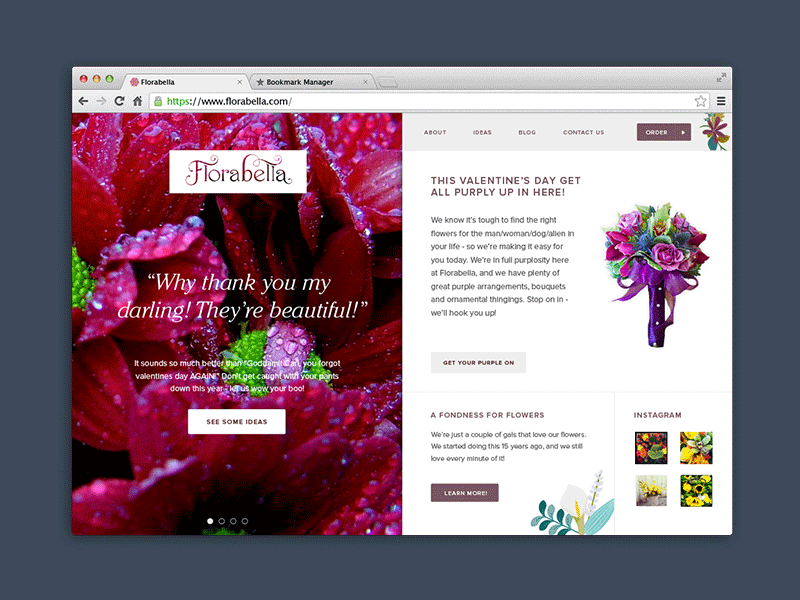 Flower Shop Website Design by DJ Bradley on Dribbble