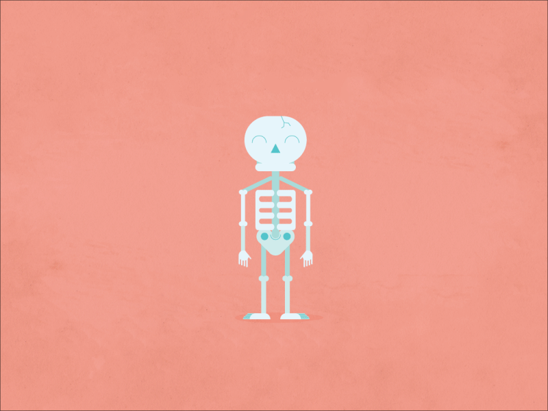 Tiny Waving Skeleton by Carl Henriksson on Dribbble