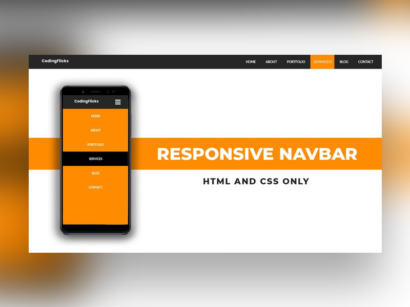 Responsive Navigation Menu by codingflicks on Dribbble