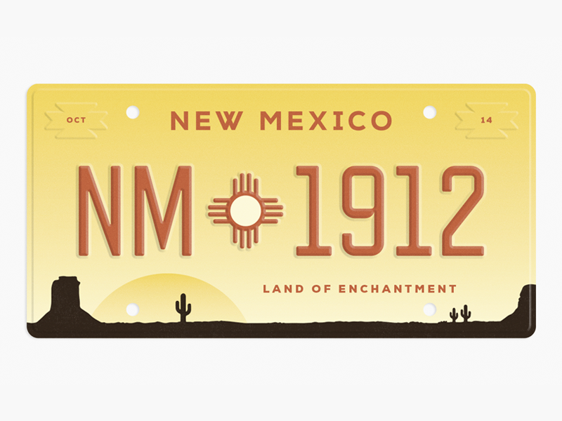 State Plates Project - New Mexico by Jay Roberts on Dribbble