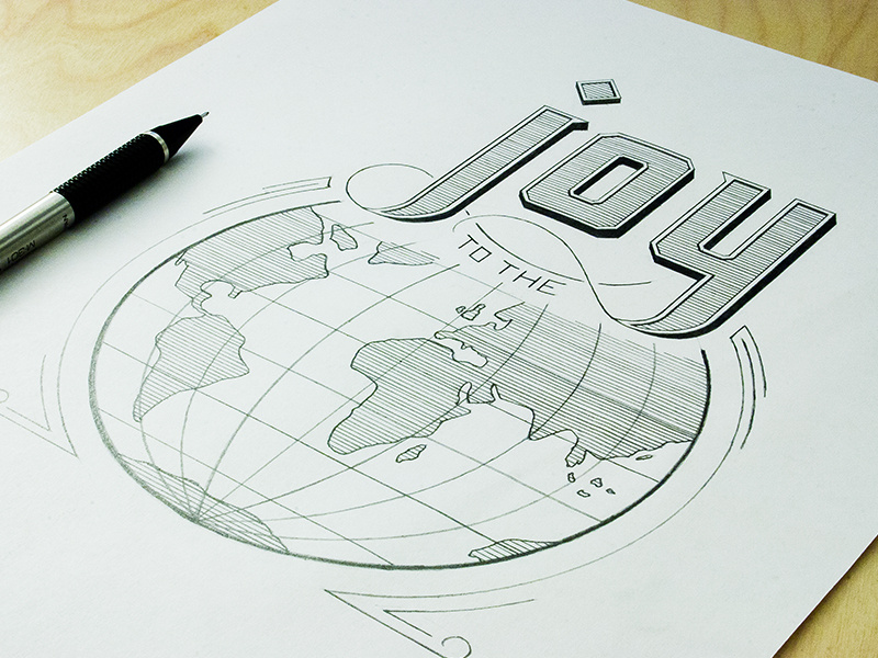 2014 TLC Christmas Card Lettering by Aaron Dickey on Dribbble