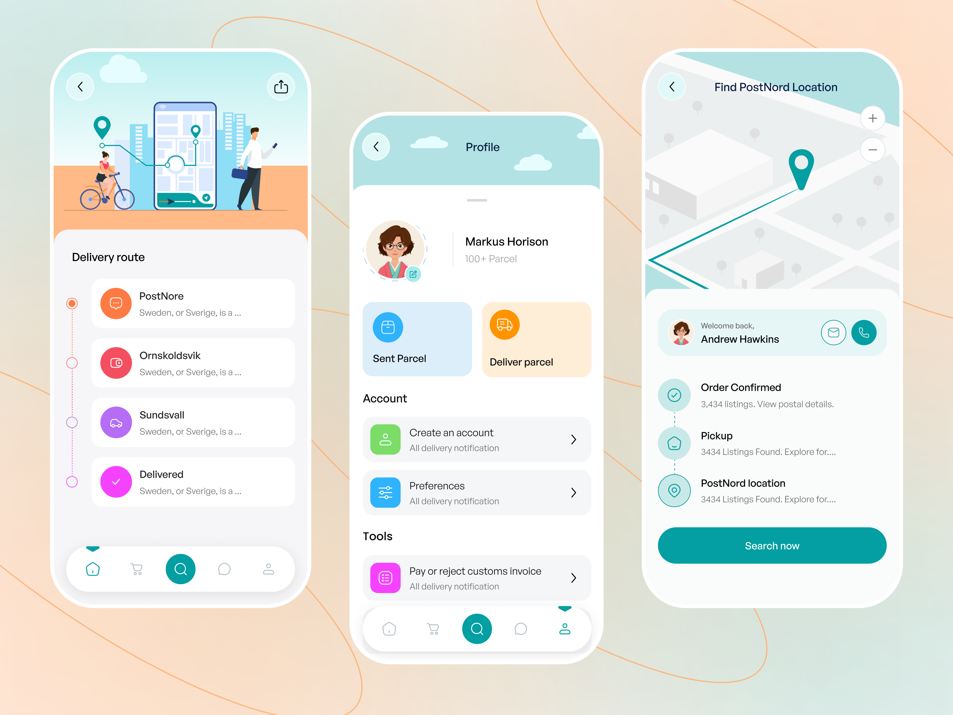 Parcel Delivery Mobile App Design by liton hossan on Dribbble