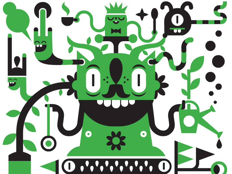 Two colors print by Miki Mottes on Dribbble