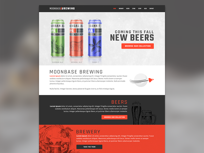 Moonbase Brewing Mockup by zach mihalchick on Dribbble