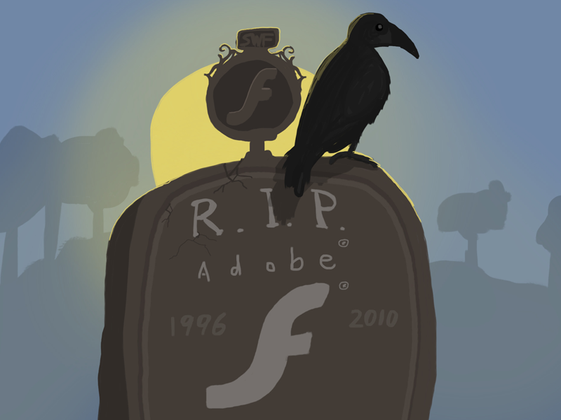 Adobe Flash Graveyard by Emerson on Dribbble