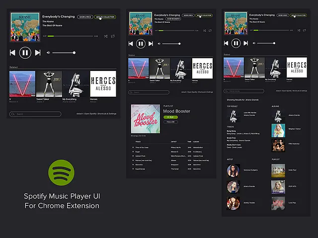Spotify UI designs, themes, templates and downloadable graphic elements ...