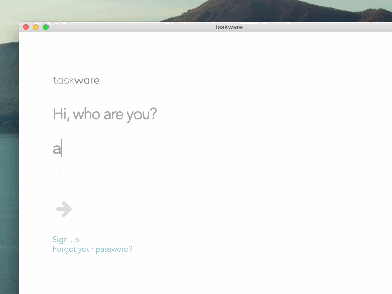 Taskware (beta) login animation by Andrés Max for Ideaware on Dribbble