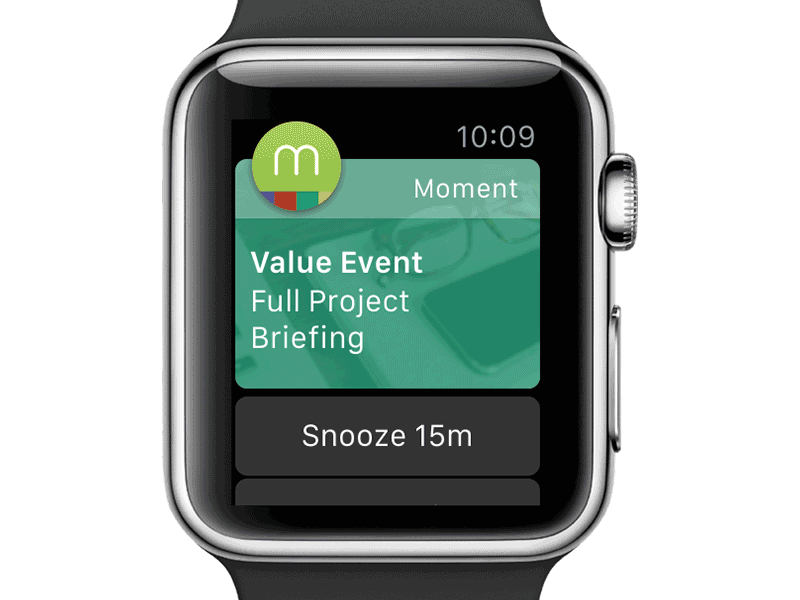 Moment Watch Notification by Dan Larson on Dribbble