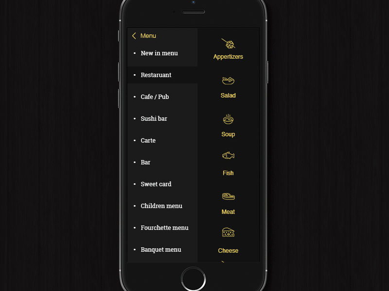 FREE template to Restaurant app by Eugene Zaretskiy for Agilie Team on ...
