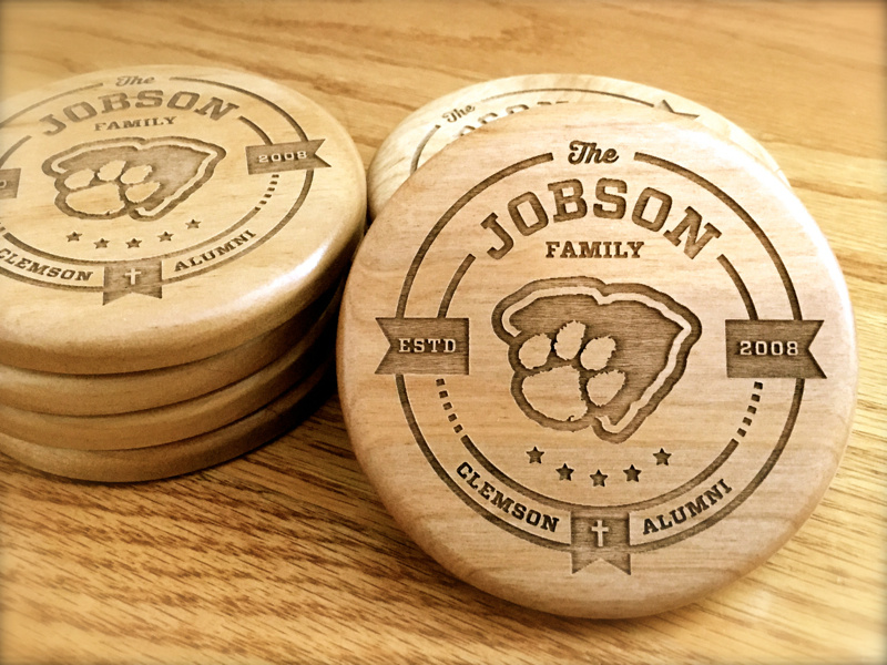 Personal Wooden Coasters by Paul Jobson on Dribbble