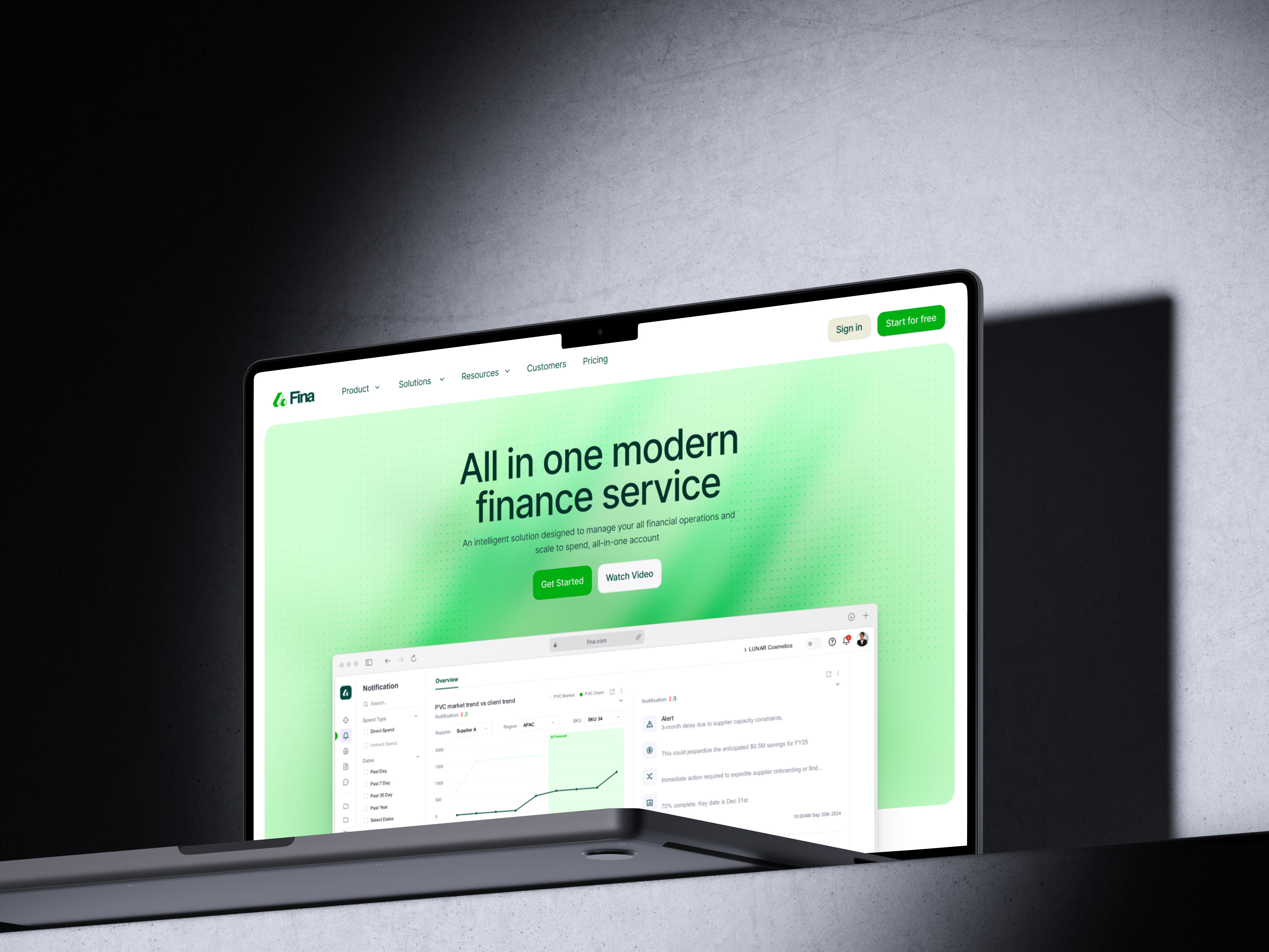 Fina - Modern Finance Service Website by Shahid Miah UI UX Designer for Wavespace - UI/UX Design ...
