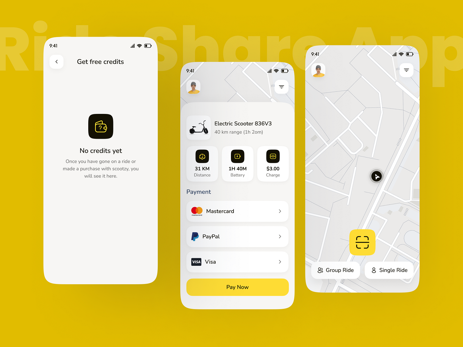 Ride Share App UI UX by Sudarsan Roy for Kites Design on Dribbble