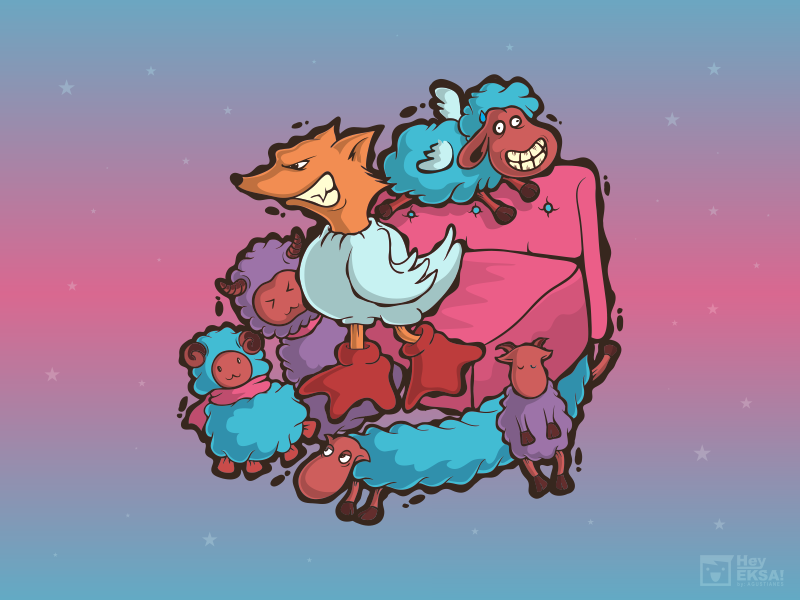 The Wolf Furred Goose Among The Sheep by HeyEksa! on Dribbble