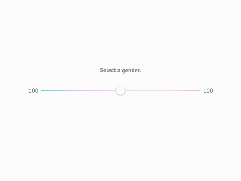 Gender slider by Collin Green on Dribbble