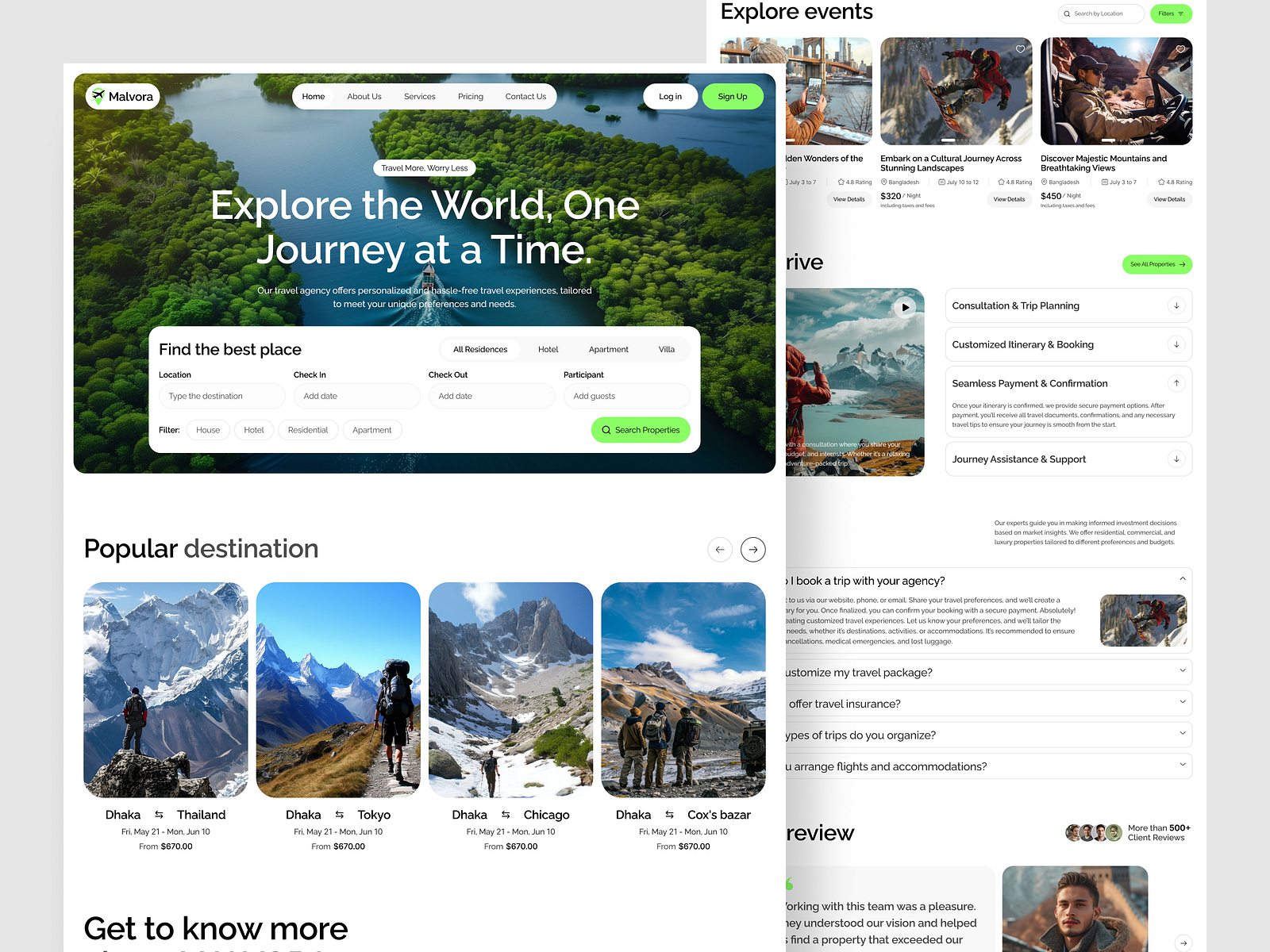 Adventure Travel Website Template by Sajibur Rahman for Oripio on Dribbble