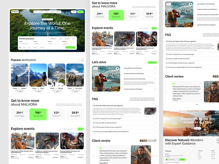 Adventure Travel Website Template by Sajibur Rahman for Oripio on Dribbble