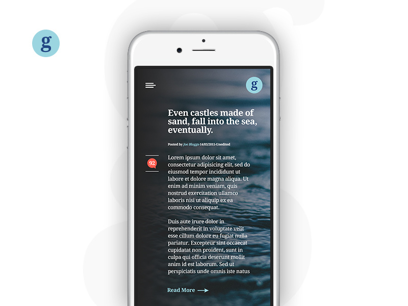Guardian Article Layout by Luke Murtagh on Dribbble