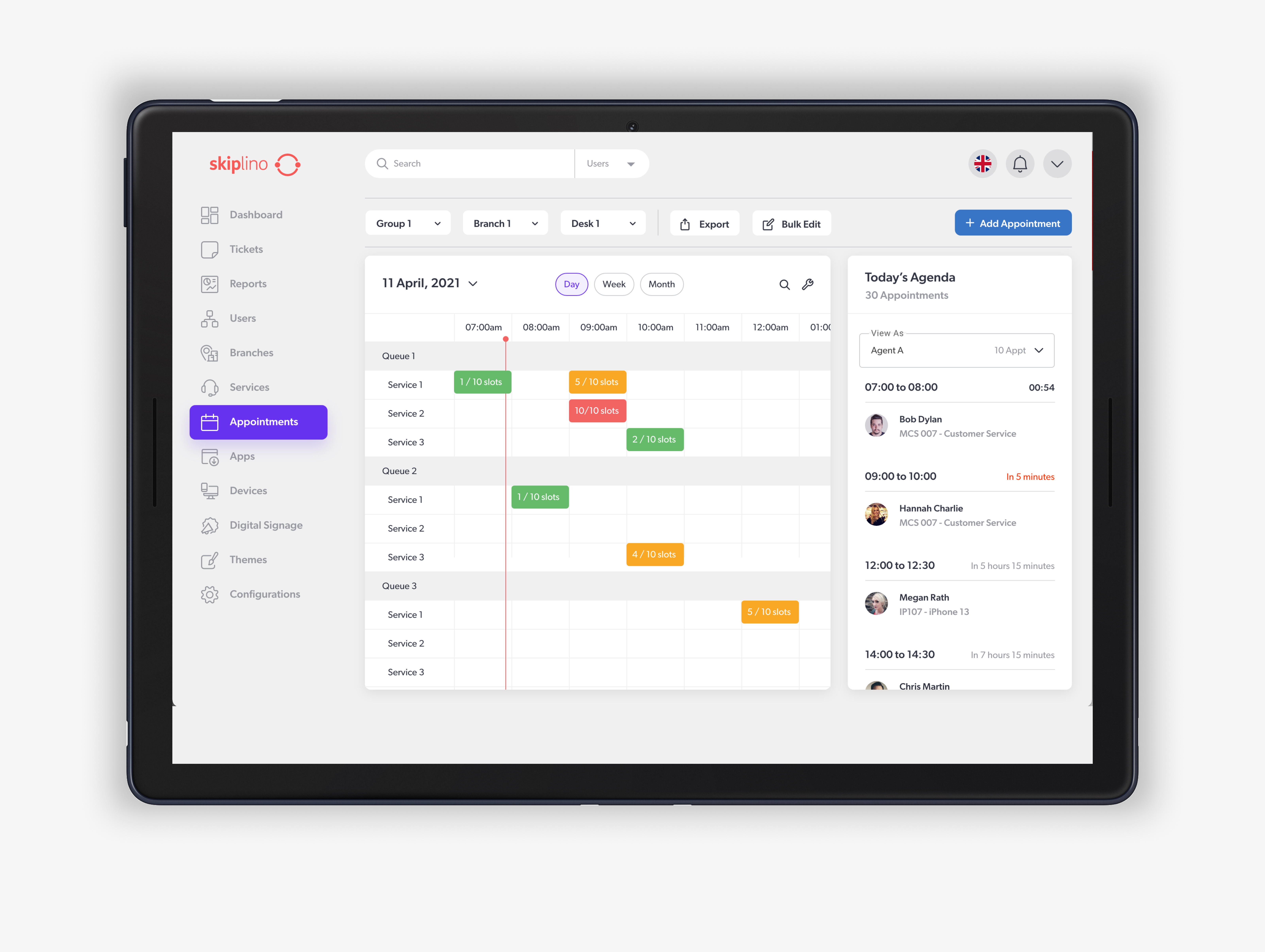 Queue Management Dashboard by Sawsan Arja on Dribbble