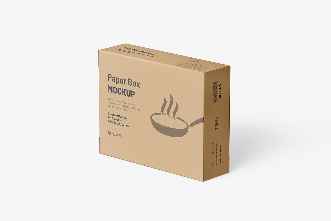 Kraft Cooking Pan Packaging Mockup by Mockup Template PSD on Dribbble