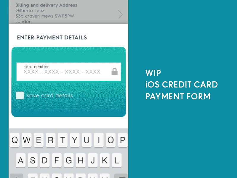 Credit Card Payment Form by Gilberto Lenzi on Dribbble
